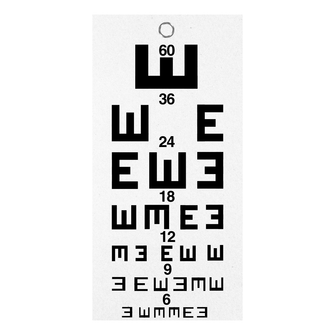 Medical Eye Examination Sheet – Snellen Vision Test Chart 2pc
